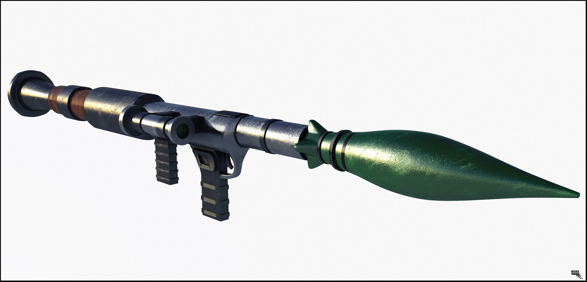 bazooka rpg 3d model