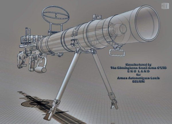 3d model lewis-gun