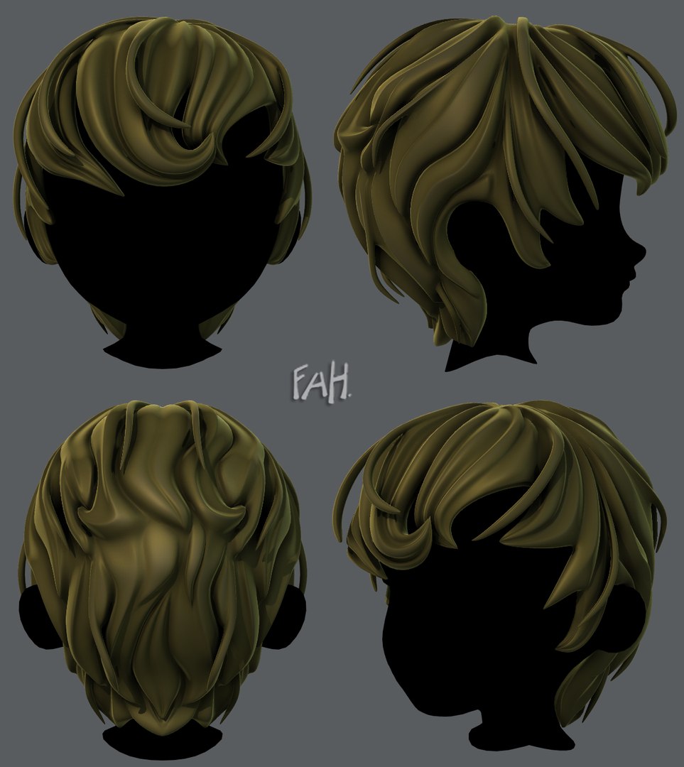 Boy hair 3D model - TurboSquid 1305640