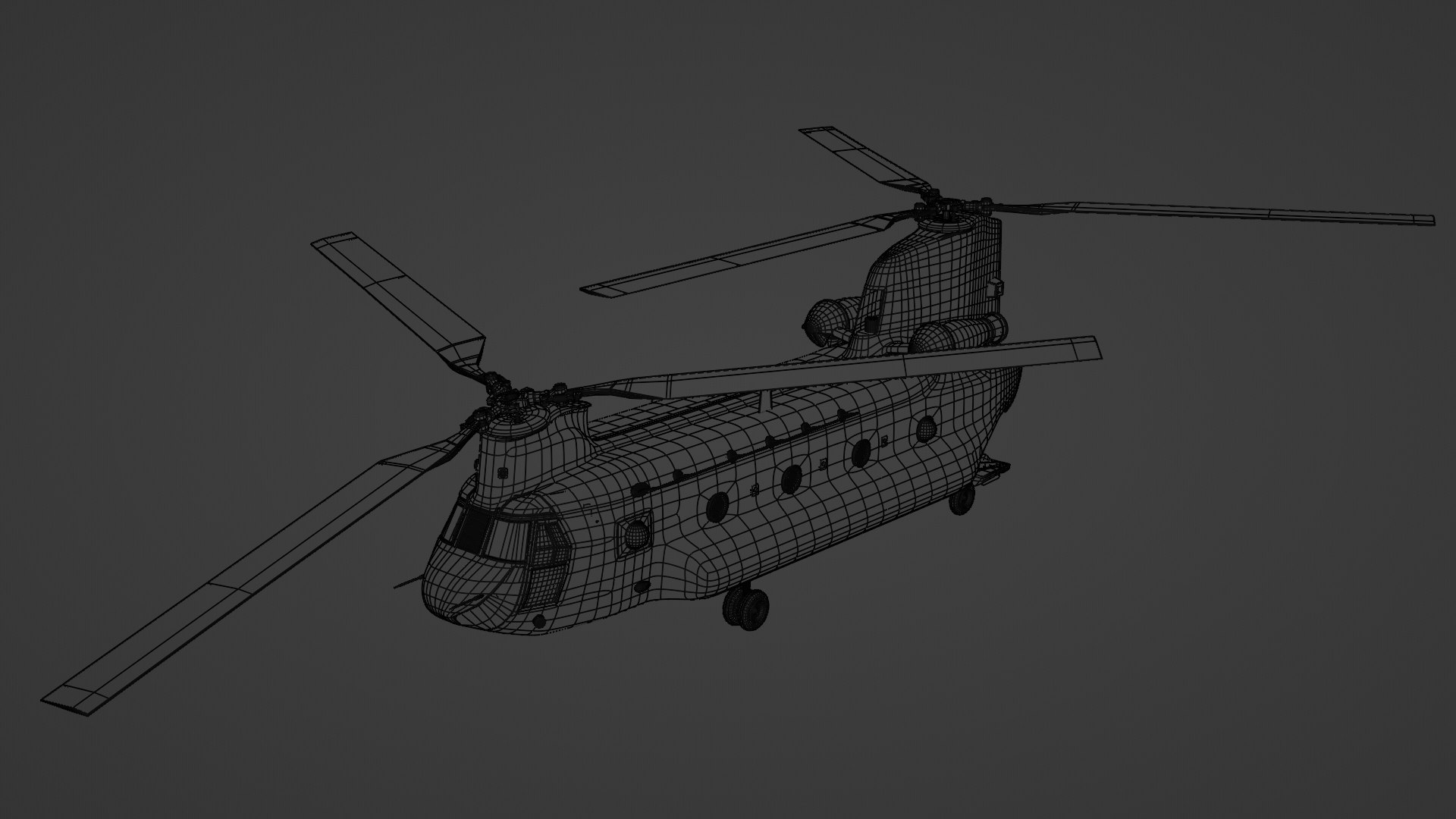 Chinook Ch-47 Helicopter 3d C4d