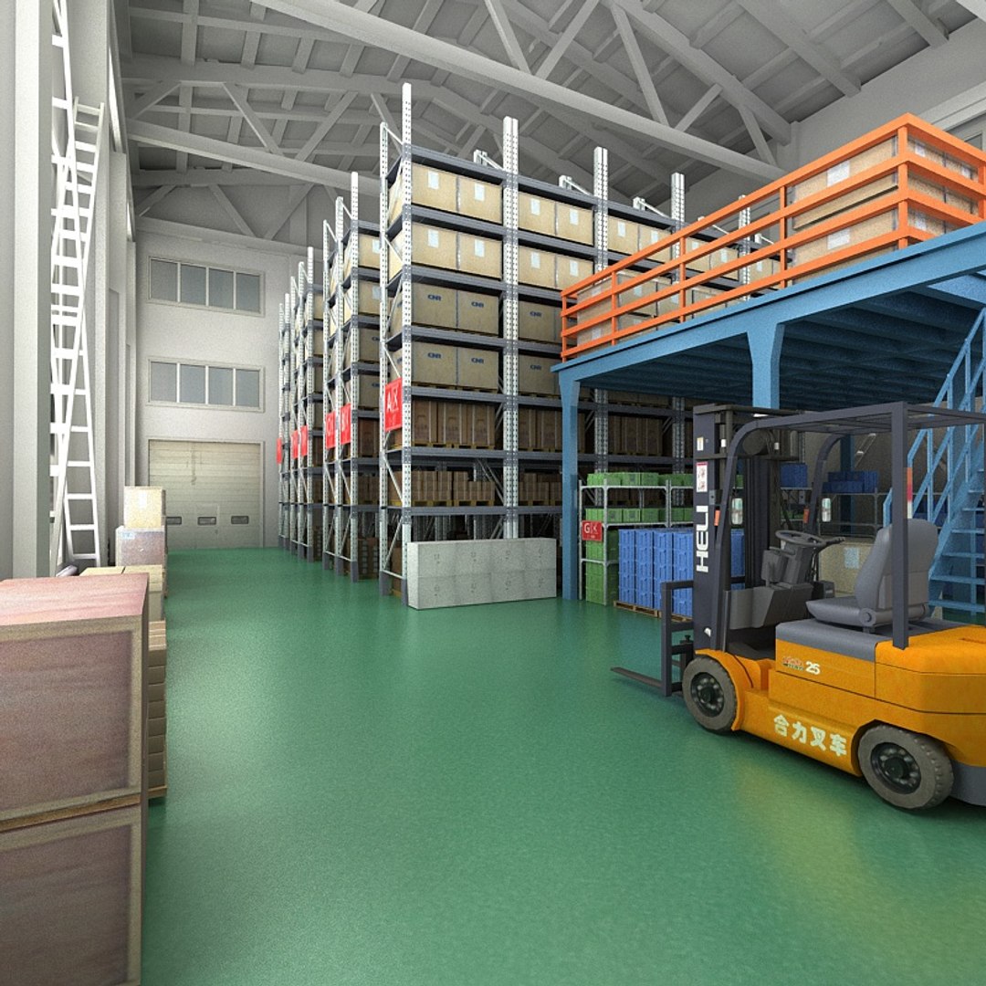 Warehouse Scene 3D Model - TurboSquid 1442765