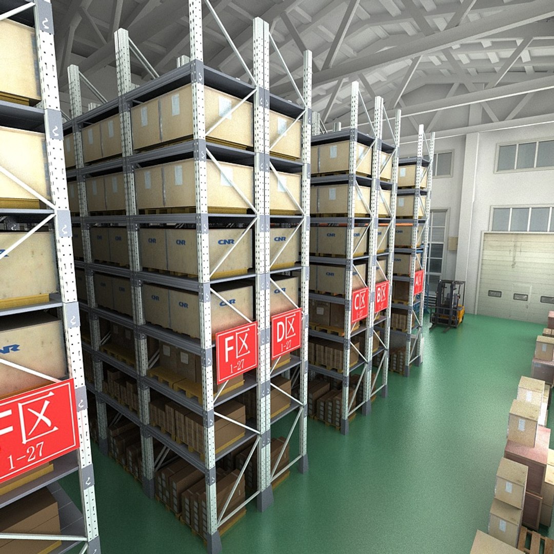 Warehouse Scene 3D Model - TurboSquid 1442765