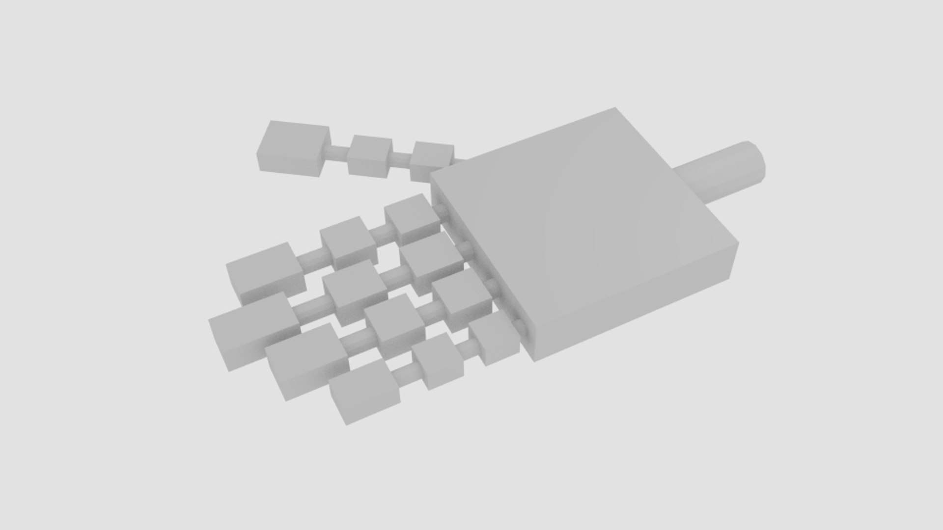 Free Square Robot Arm 3d Model