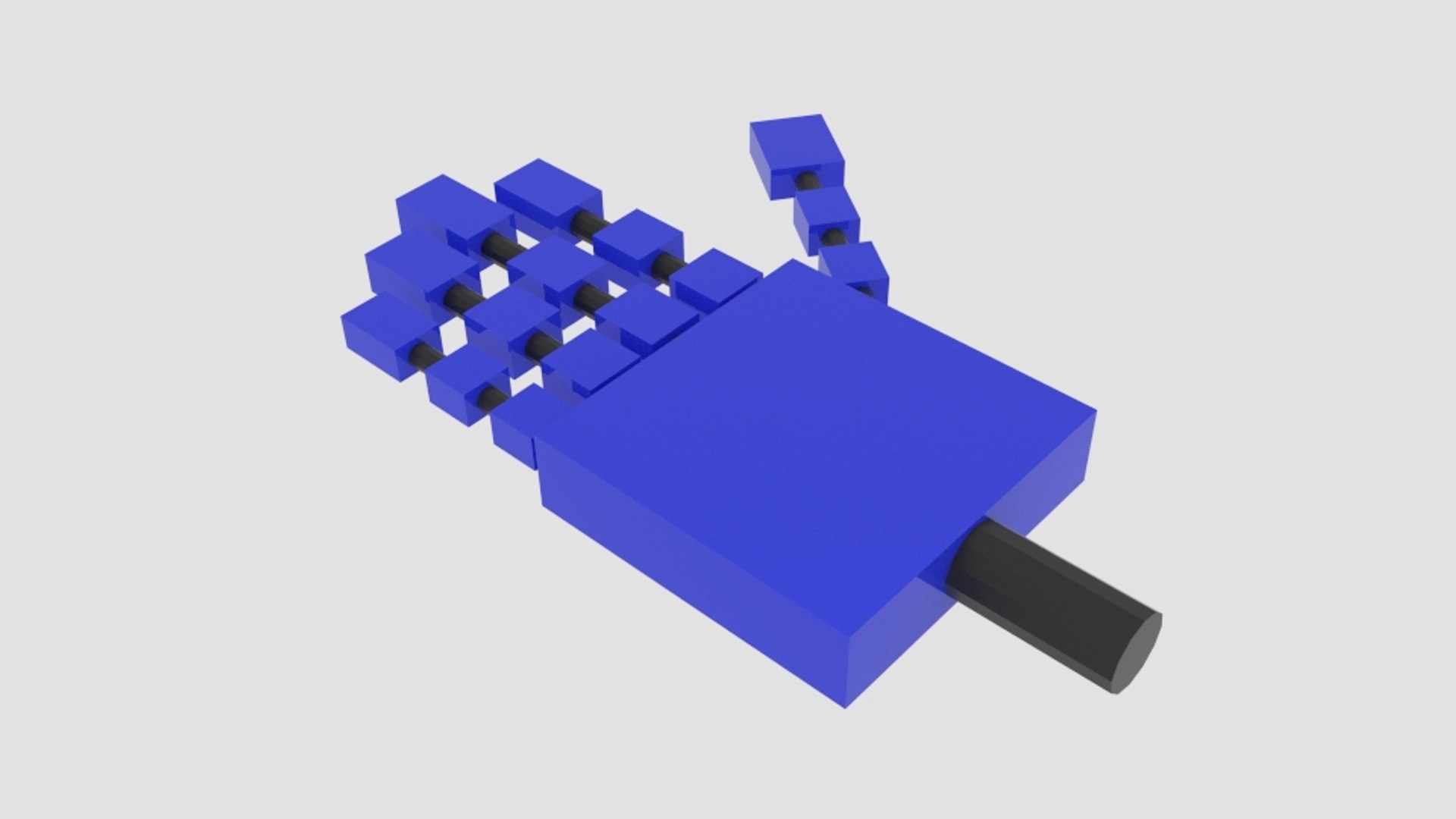 Free Square Robot Arm 3d Model