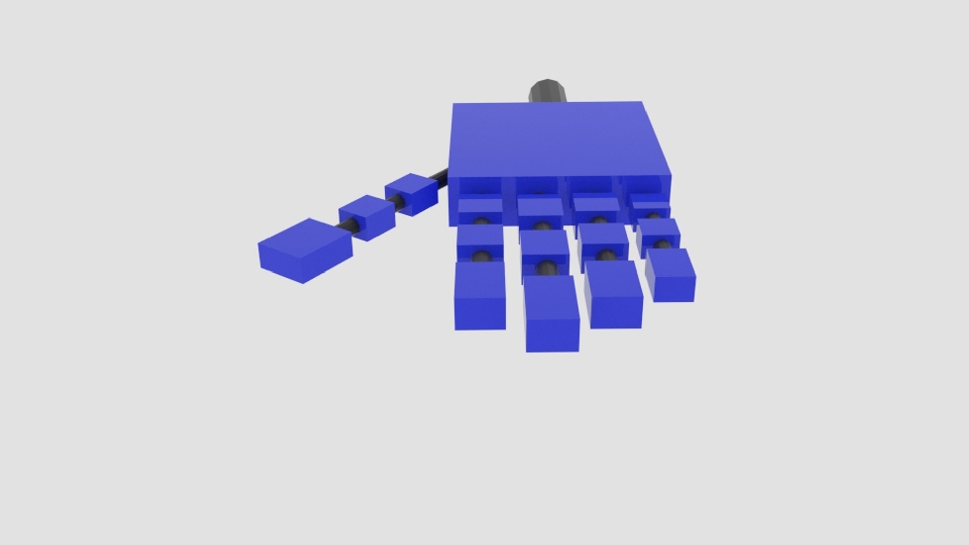 Free Square Robot Arm 3d Model