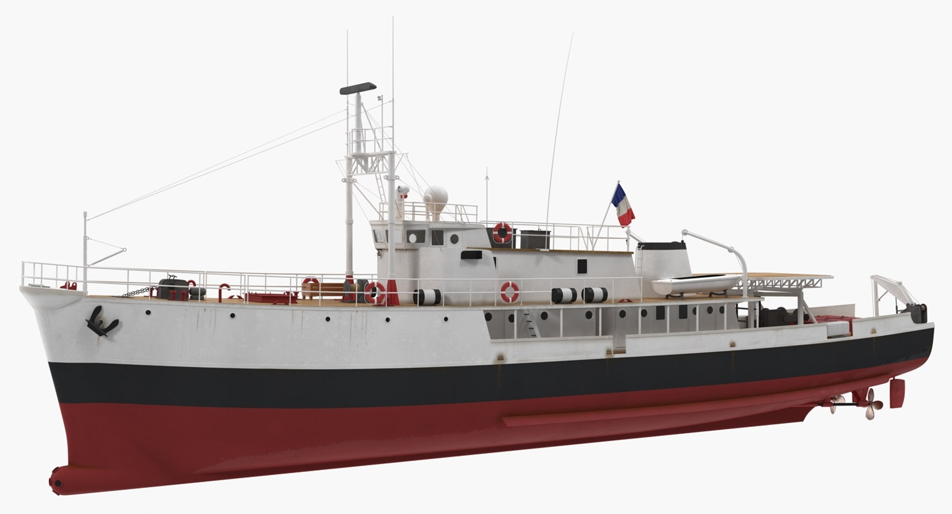 Research vessel calypso 3D model - TurboSquid 1287191
