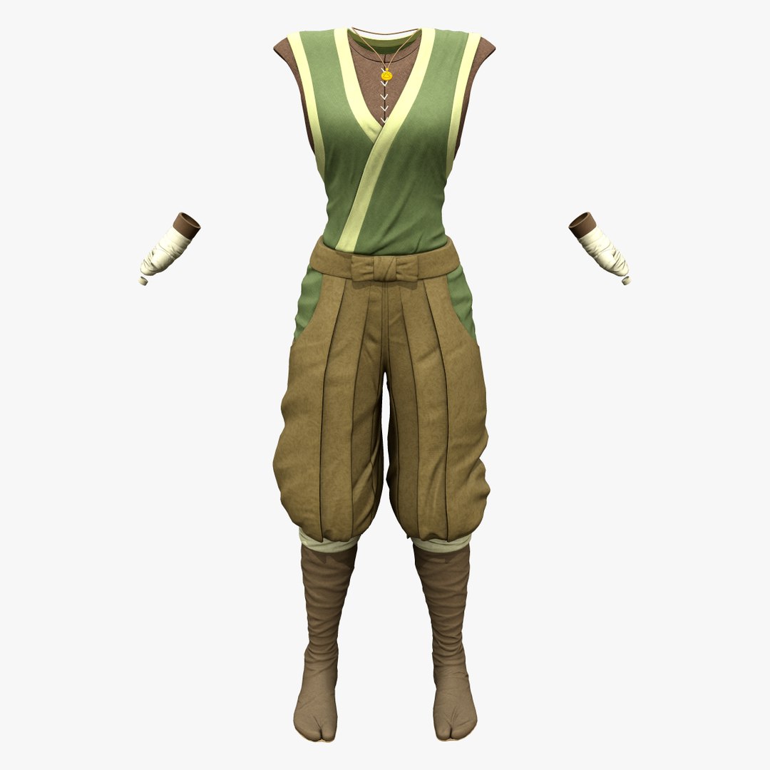 3D Elf Ninja Full Outfit - TurboSquid 1903222