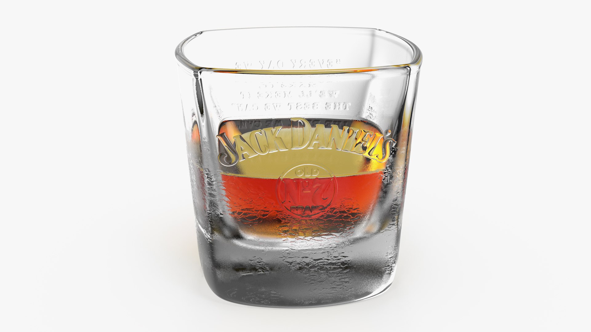 3D Jack Daniels Misted Rocks Glass With Whiskey - TurboSquid 2050991