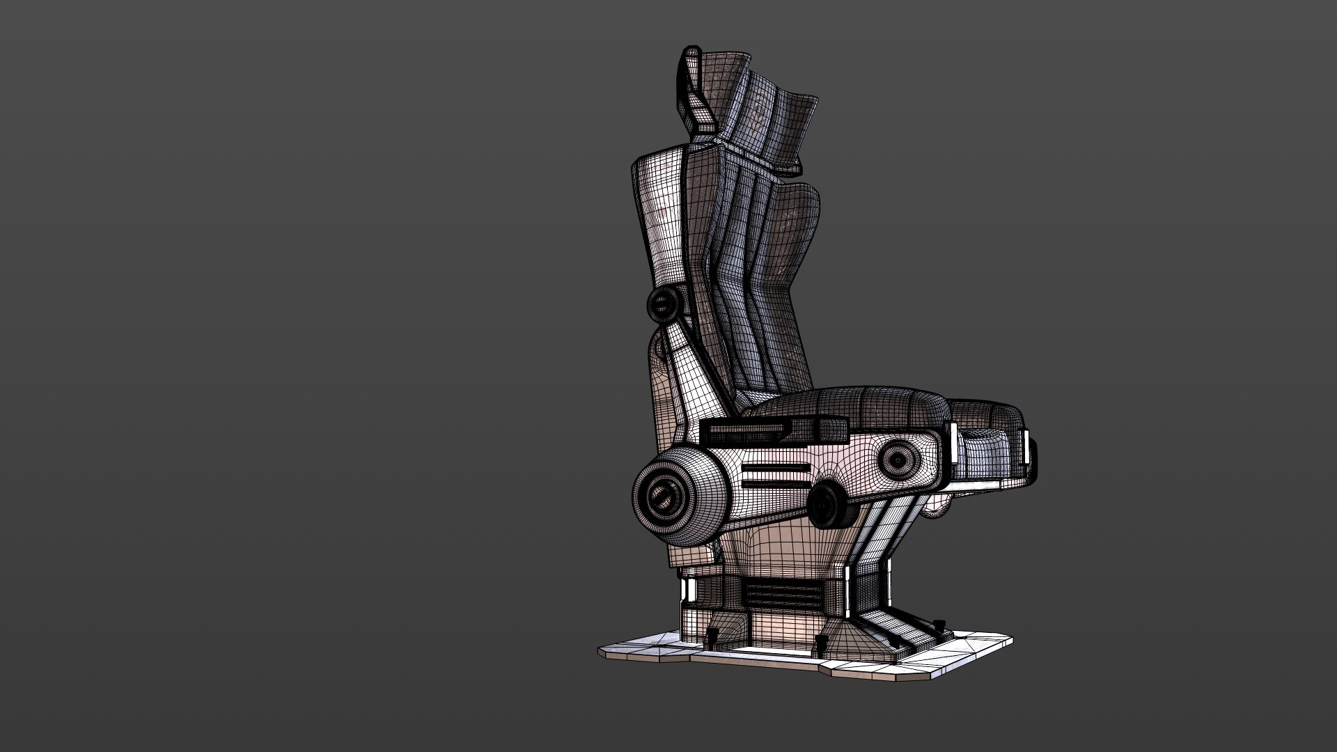 3D Scifi Chair 02 model - TurboSquid 2182093