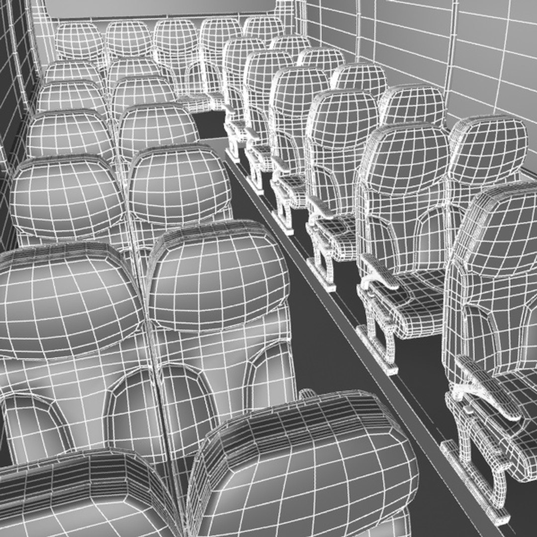 Cartoon Bus Interior 3d Max
