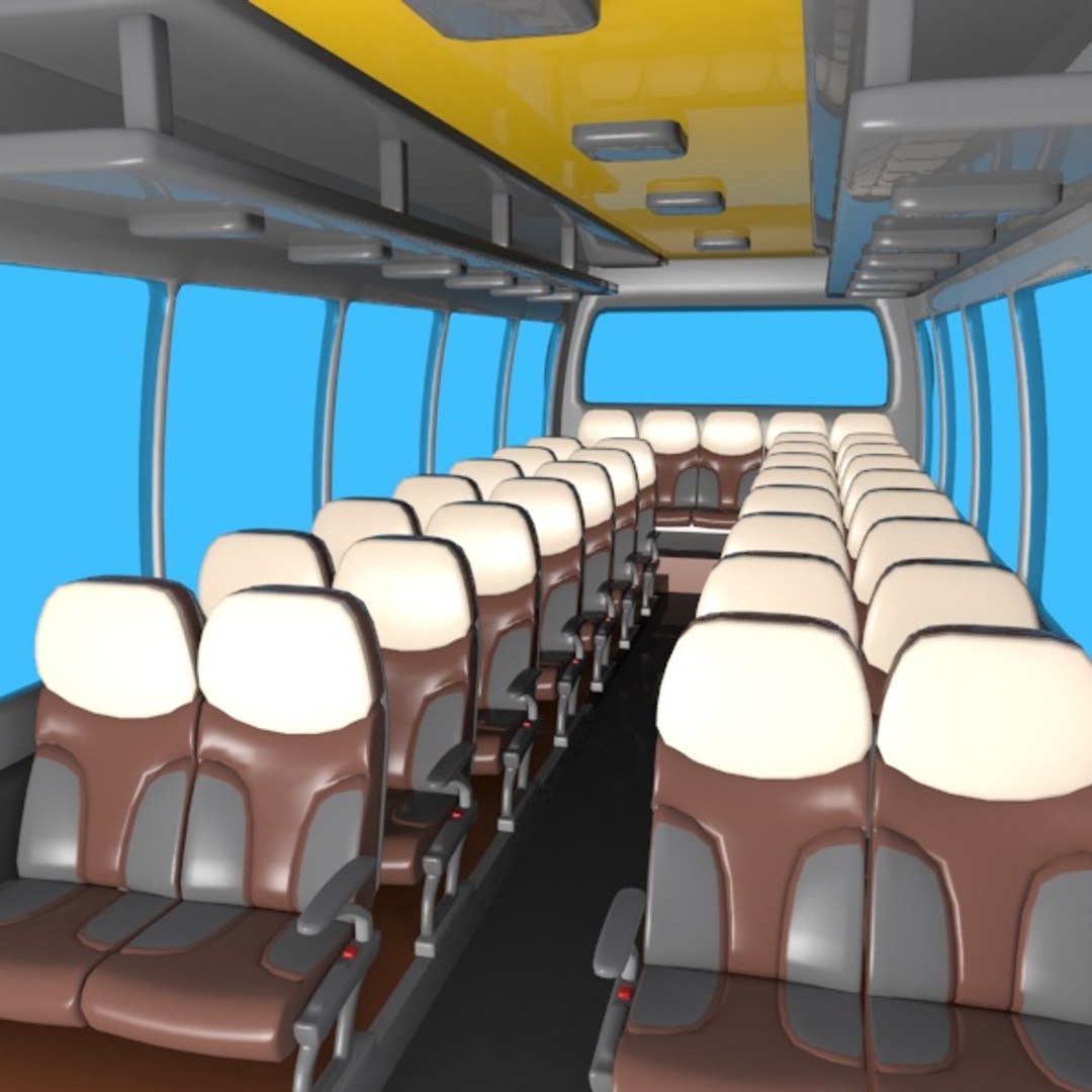 Cartoon Bus Interior 3d Max