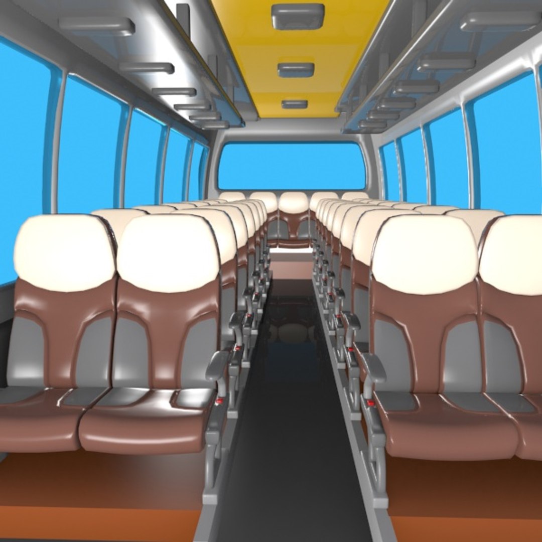 Cartoon Bus Interior 3d Max