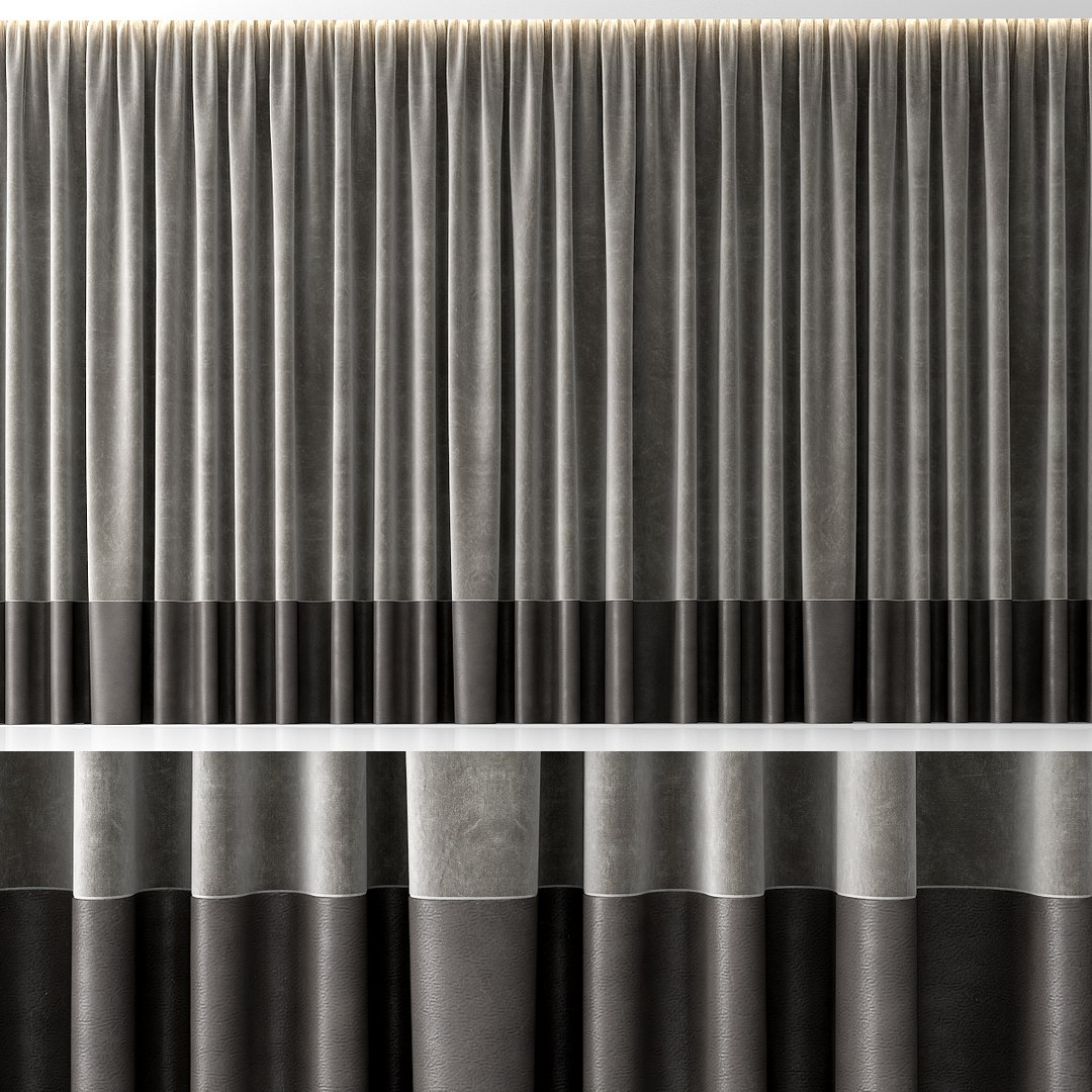 3d model curtain modern interior