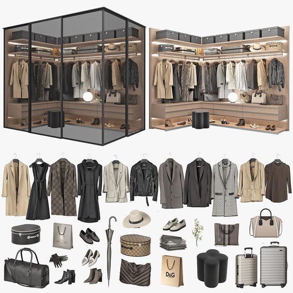 3d wardrobe closet pack