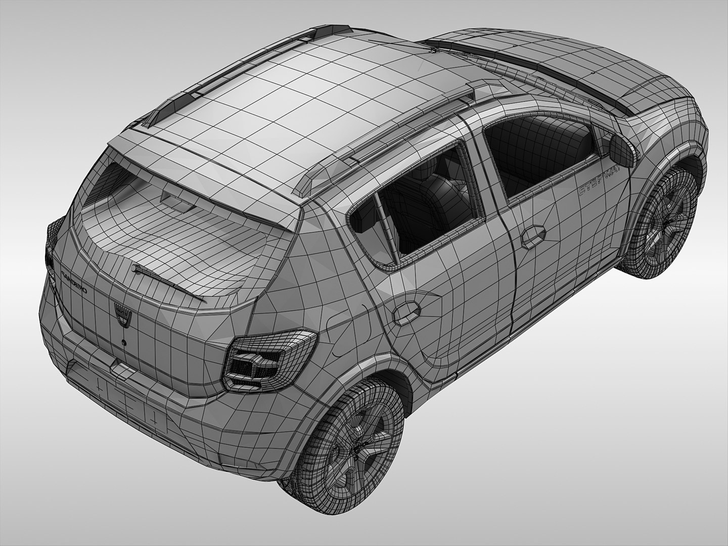 3d Dacia Car