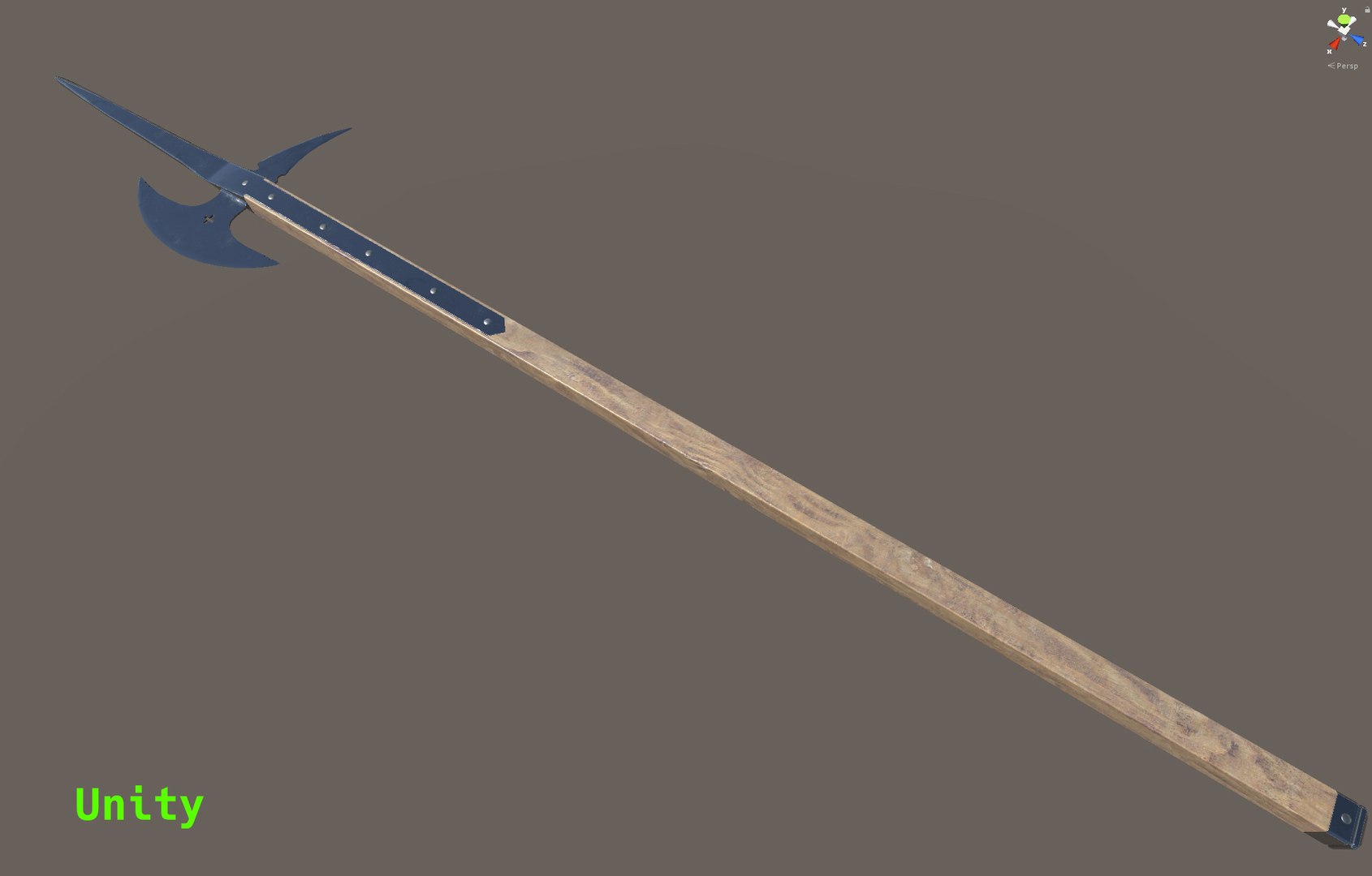 3D Historically Pole Axe Model - TurboSquid 1419714