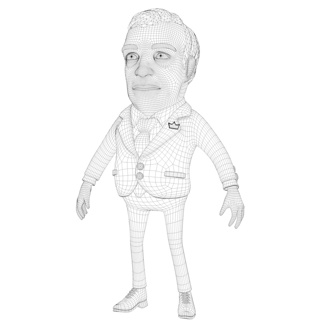 3D Model Cartoon Boss Character - TurboSquid 1149268