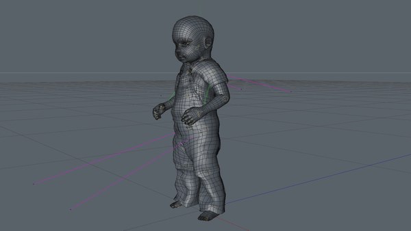 3D EURO BABY STANDING STATIC 3D MODEL model - TurboSquid 1883296