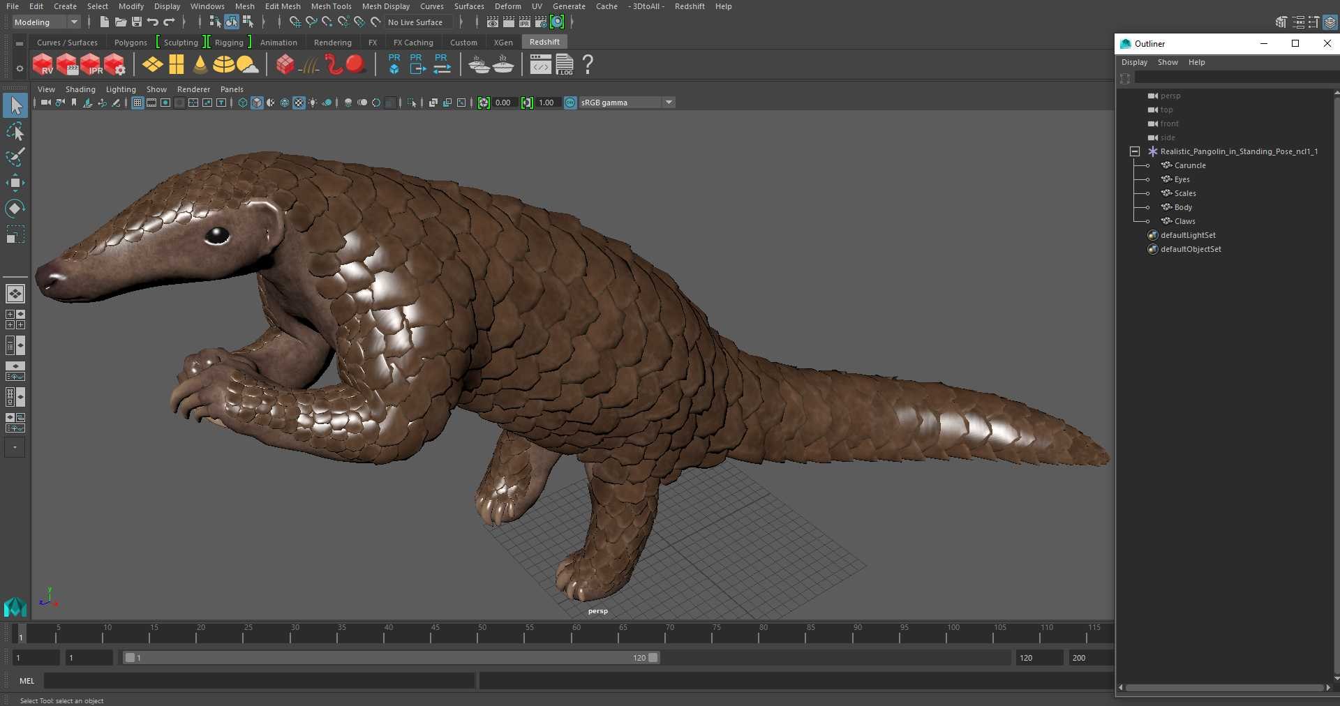 3D Realistic Pangolin In Standing Pose Model - TurboSquid 2218477
