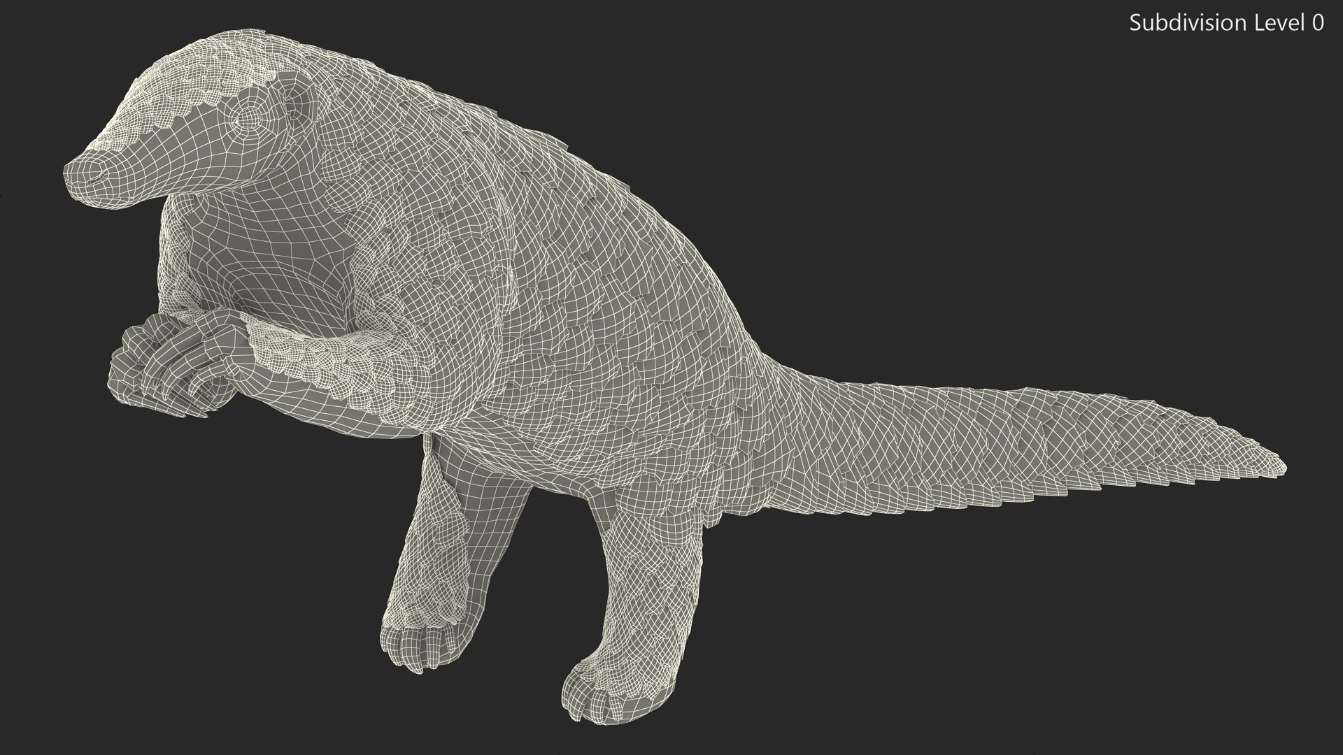 3D Realistic Pangolin In Standing Pose Model - TurboSquid 2218477