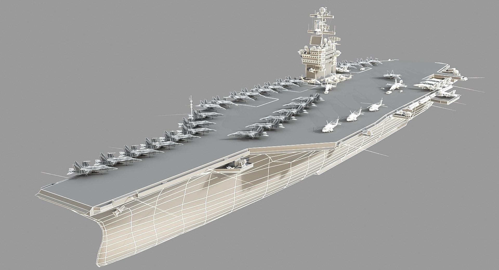 uss harry s truman 3d model