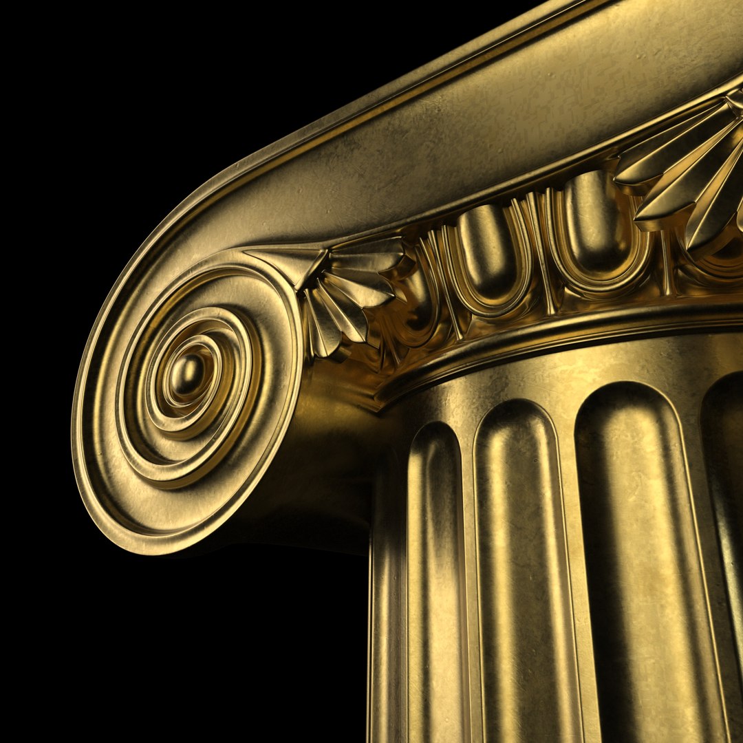 Golden Column Corinthian Model - TurboSquid 1579028