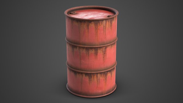 3d model red barrel