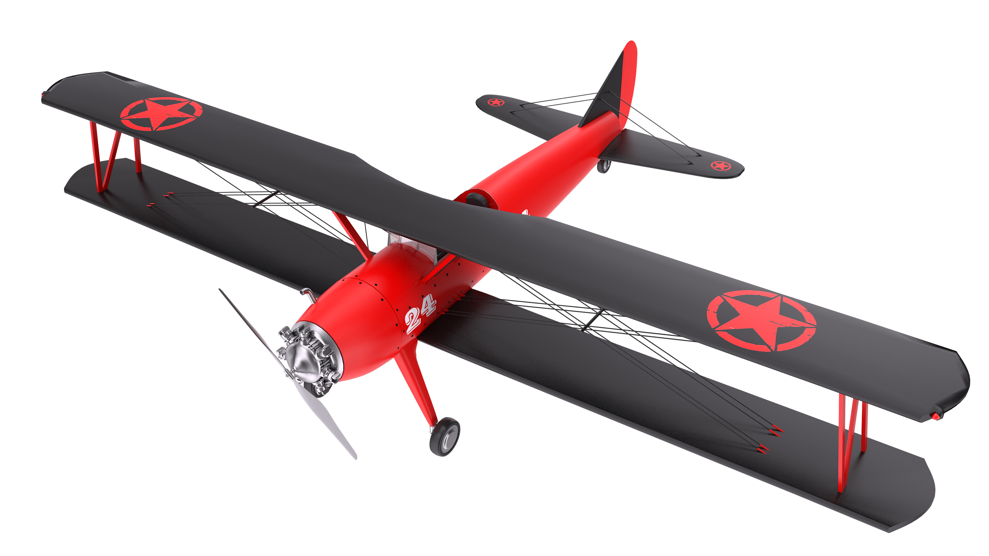 Biplane and Hangar 3D model - TurboSquid 1939160