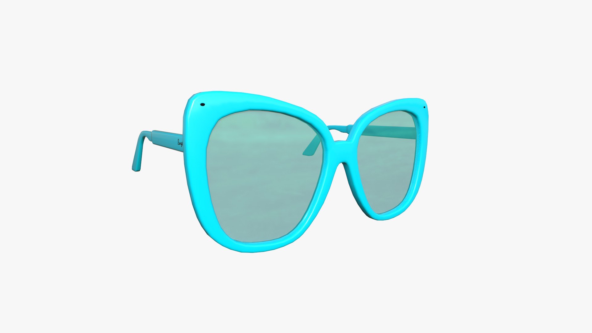 Sunglass J06 Light Blue - Character Design Fashion 3D Model ...