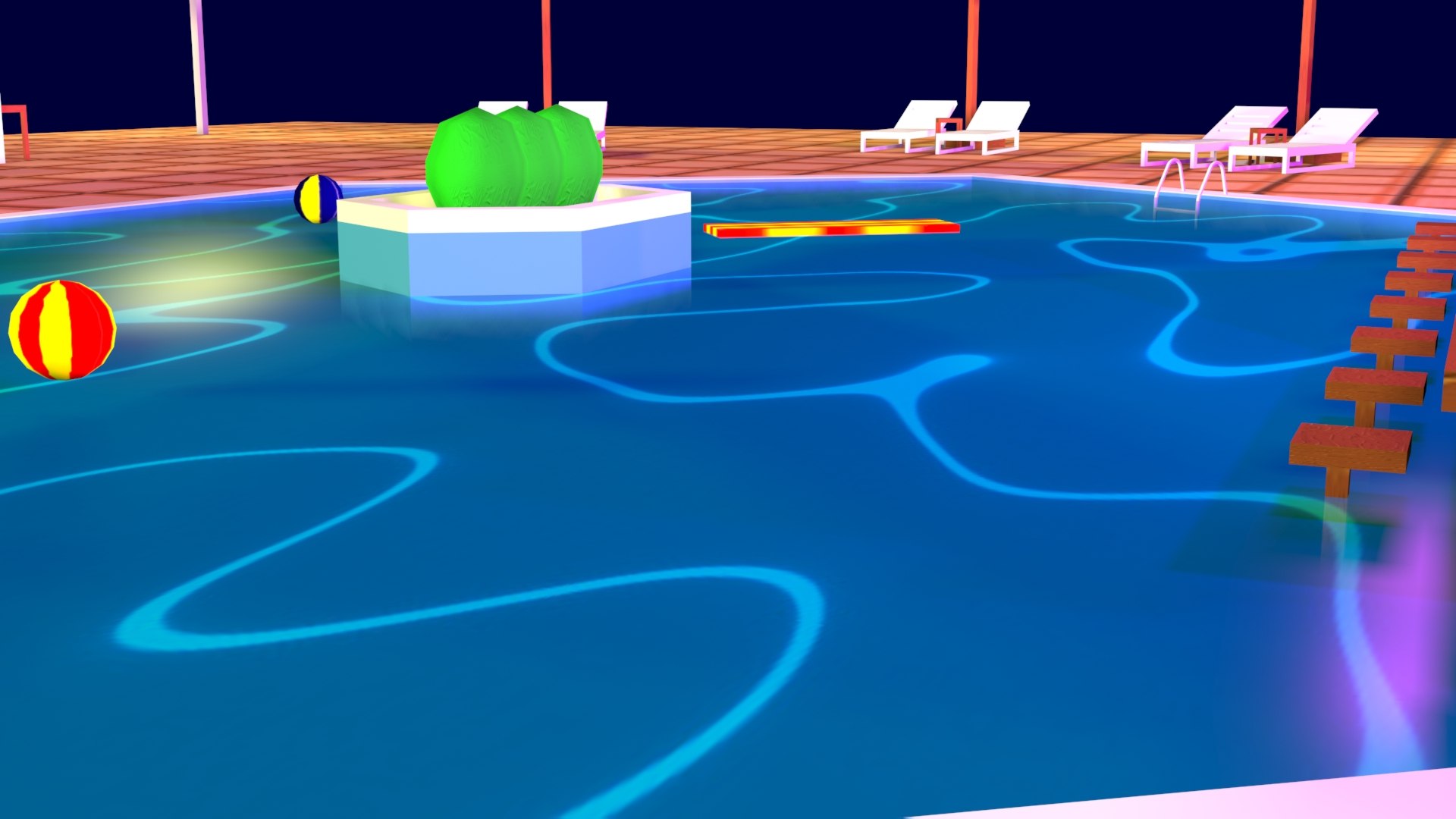 Pool Cartoon Model - TurboSquid 1401839