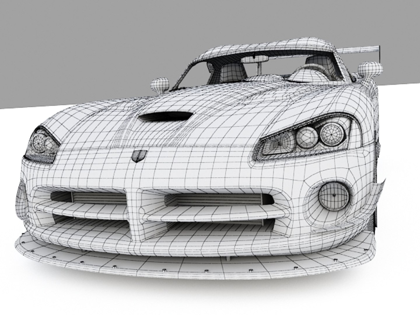 3d 2010 Dodge Viper Acr Model