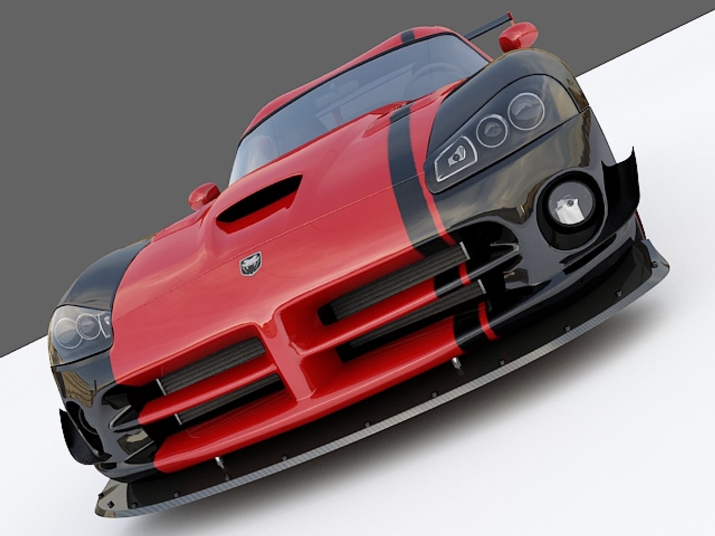 3d 2010 Dodge Viper Acr Model