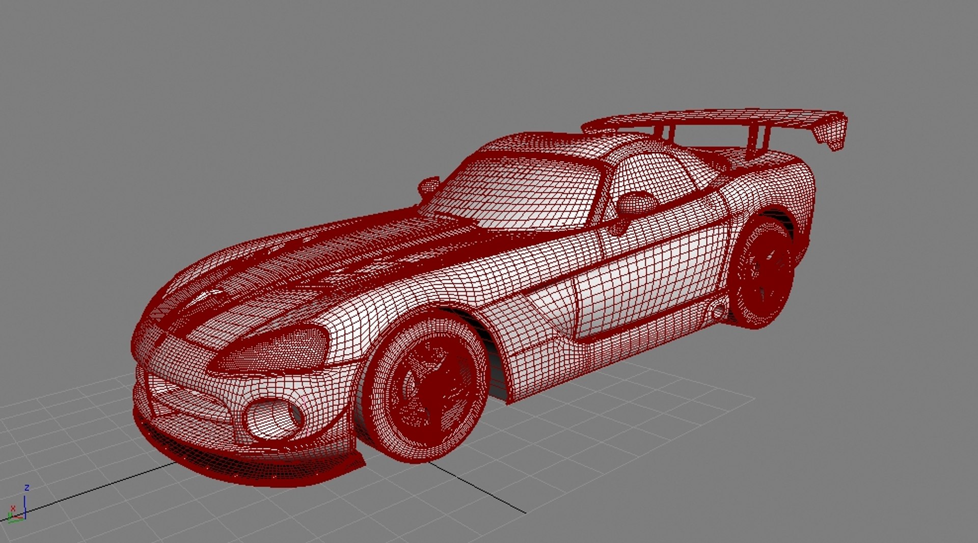 3d 2010 Dodge Viper Acr Model