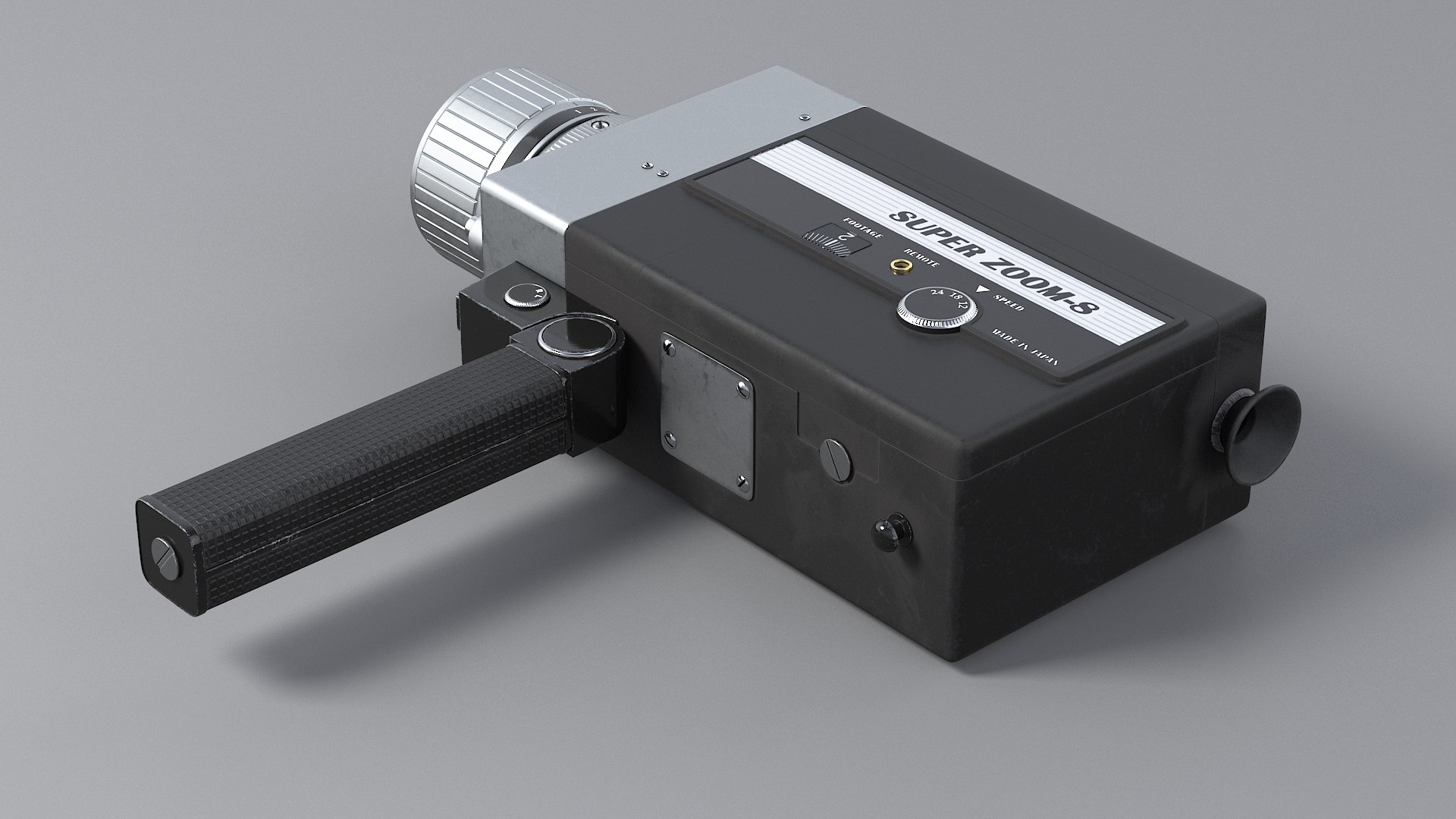 retro video camera nikon c4d