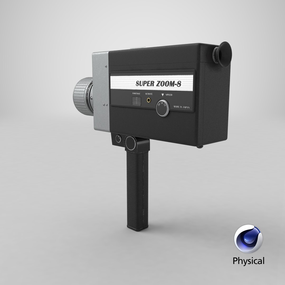 retro video camera nikon c4d