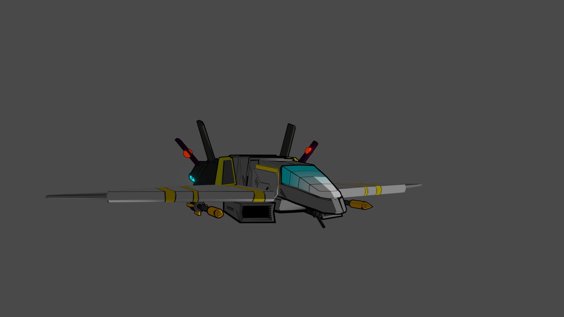 3D Anime Style Jet Model - TurboSquid 1859602