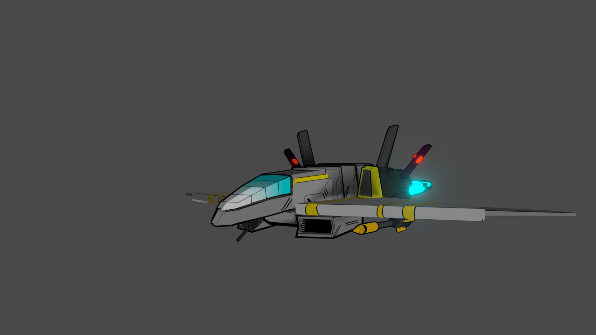 3D Anime Style Jet Model - TurboSquid 1859602