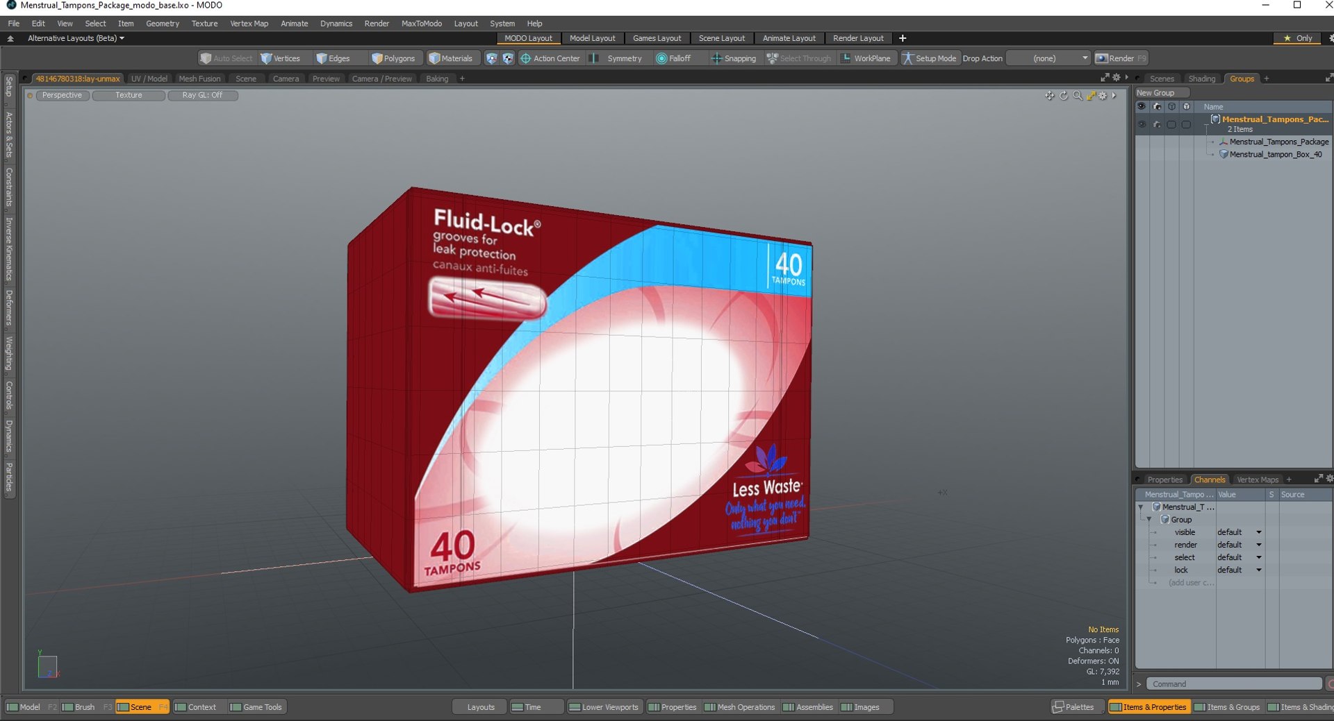 Menstrual Tampons Package 3D Model - TurboSquid 2164583
