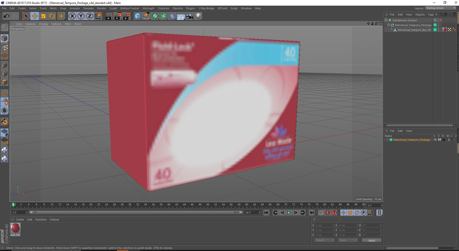 Menstrual Tampons Package 3D Model - TurboSquid 2164583