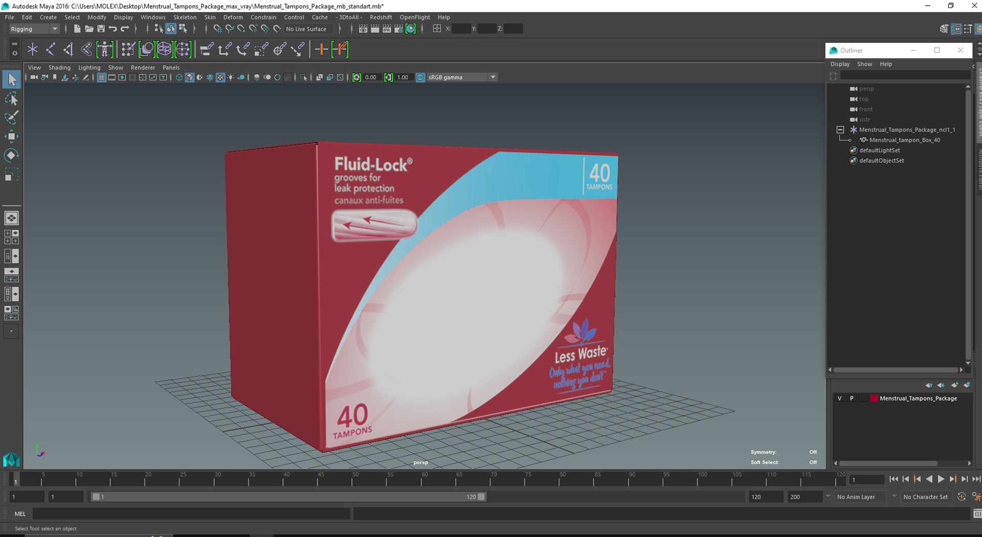 Menstrual Tampons Package 3D Model - TurboSquid 2164583