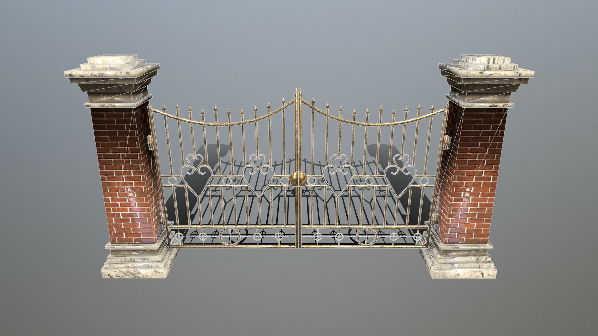 3D Gate Wall - TurboSquid 1305174