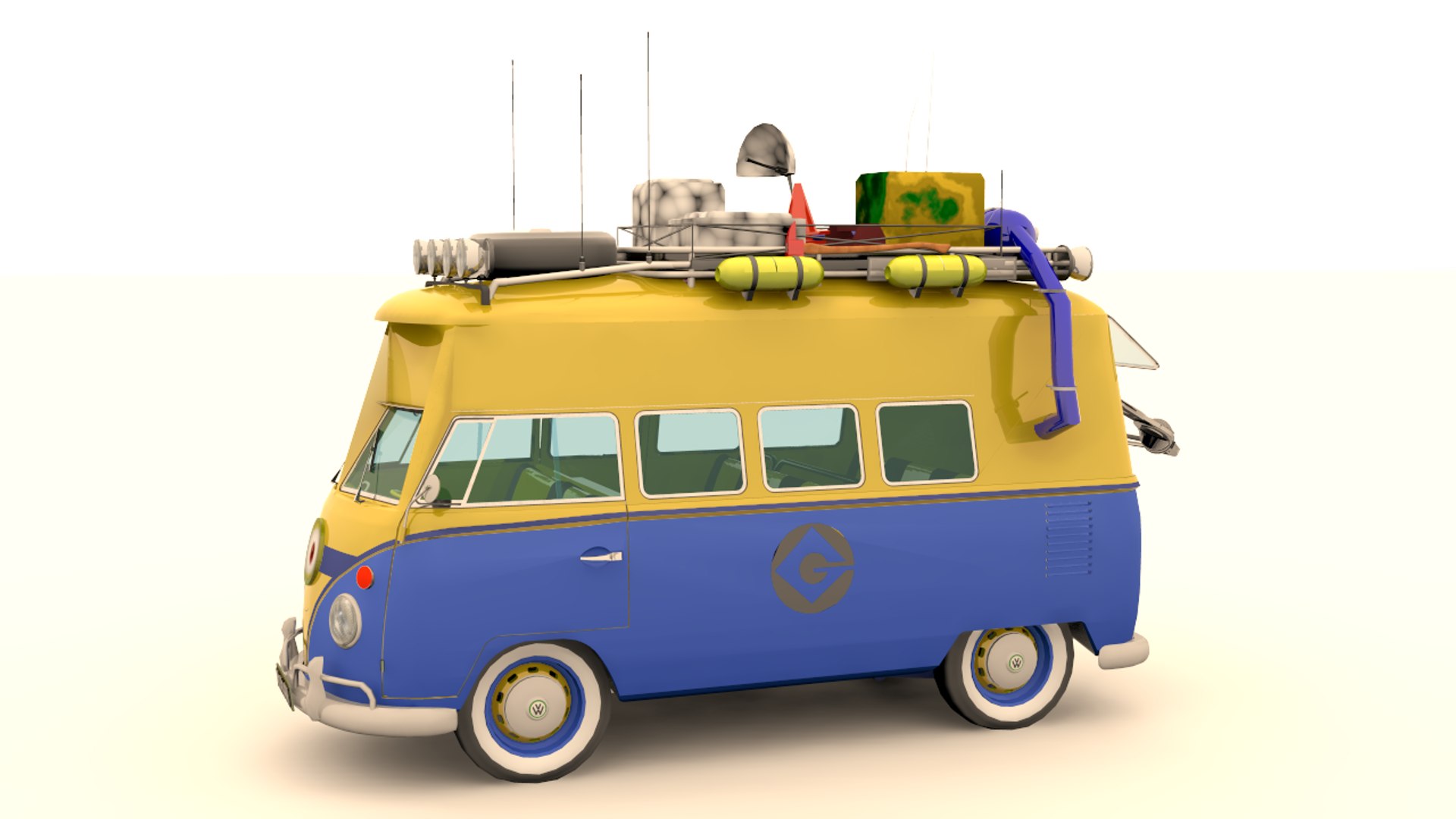 Minion Camp Van Model - TurboSquid 1179349