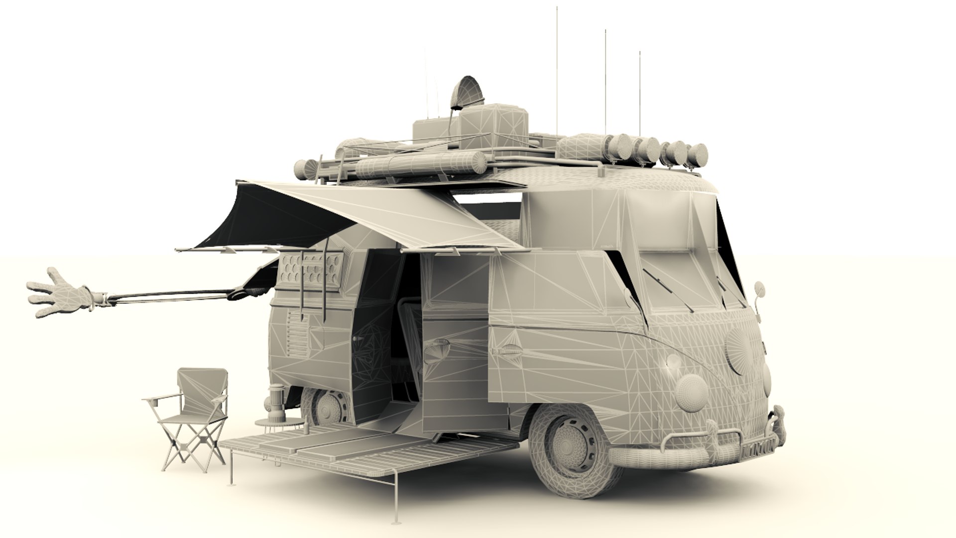 Minion Camp Van Model - TurboSquid 1179349