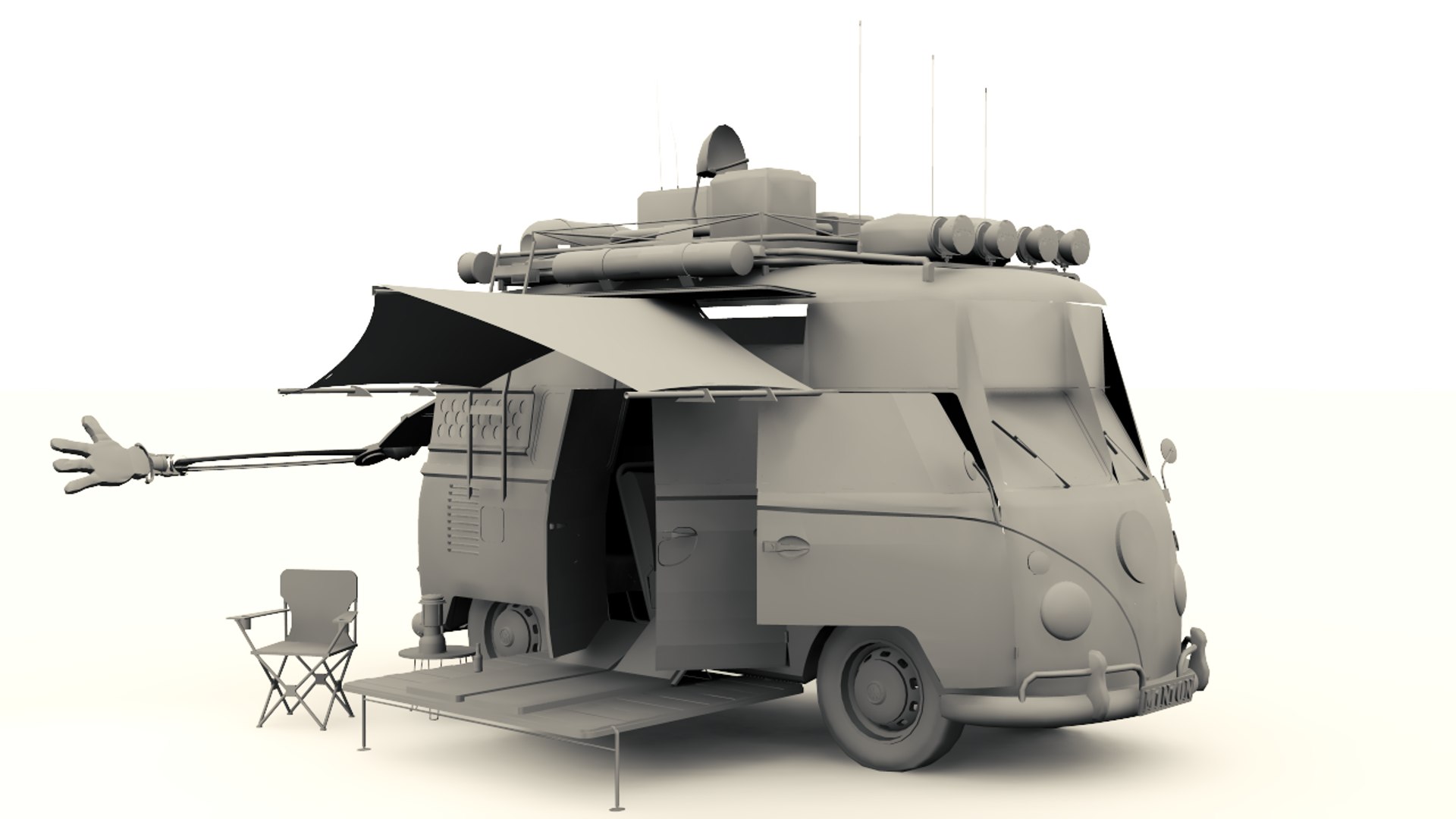 Minion Camp Van Model - TurboSquid 1179349