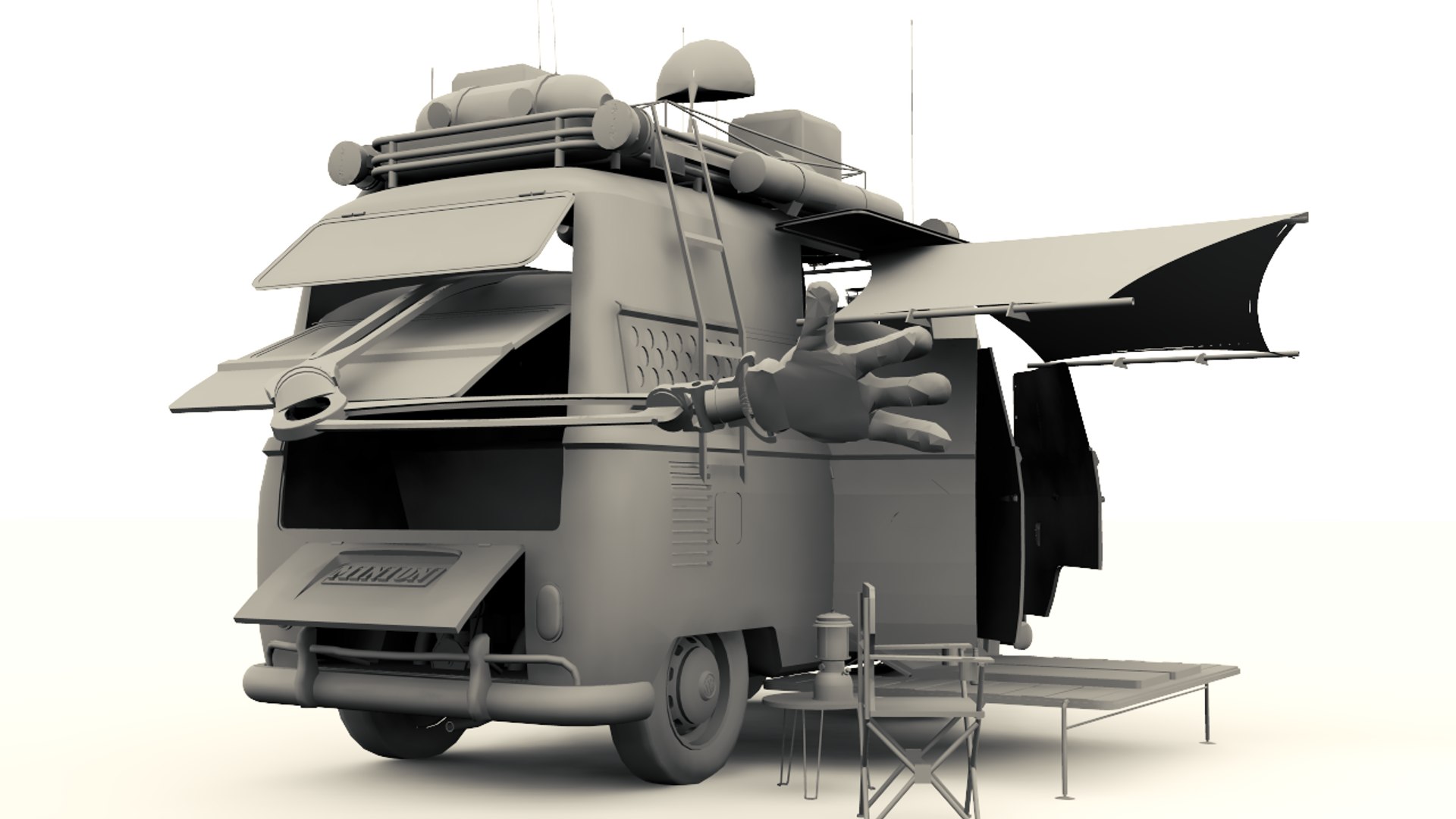 Minion Camp Van Model - TurboSquid 1179349