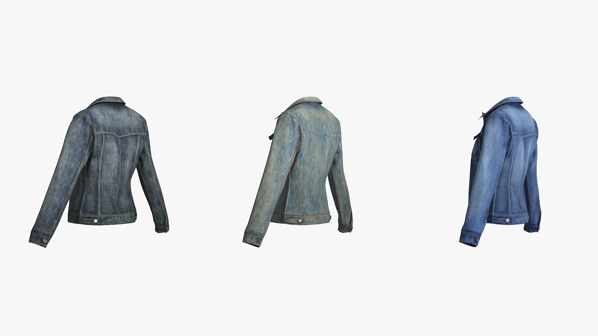 Male Female Denim Jacket Model - TurboSquid 2346575