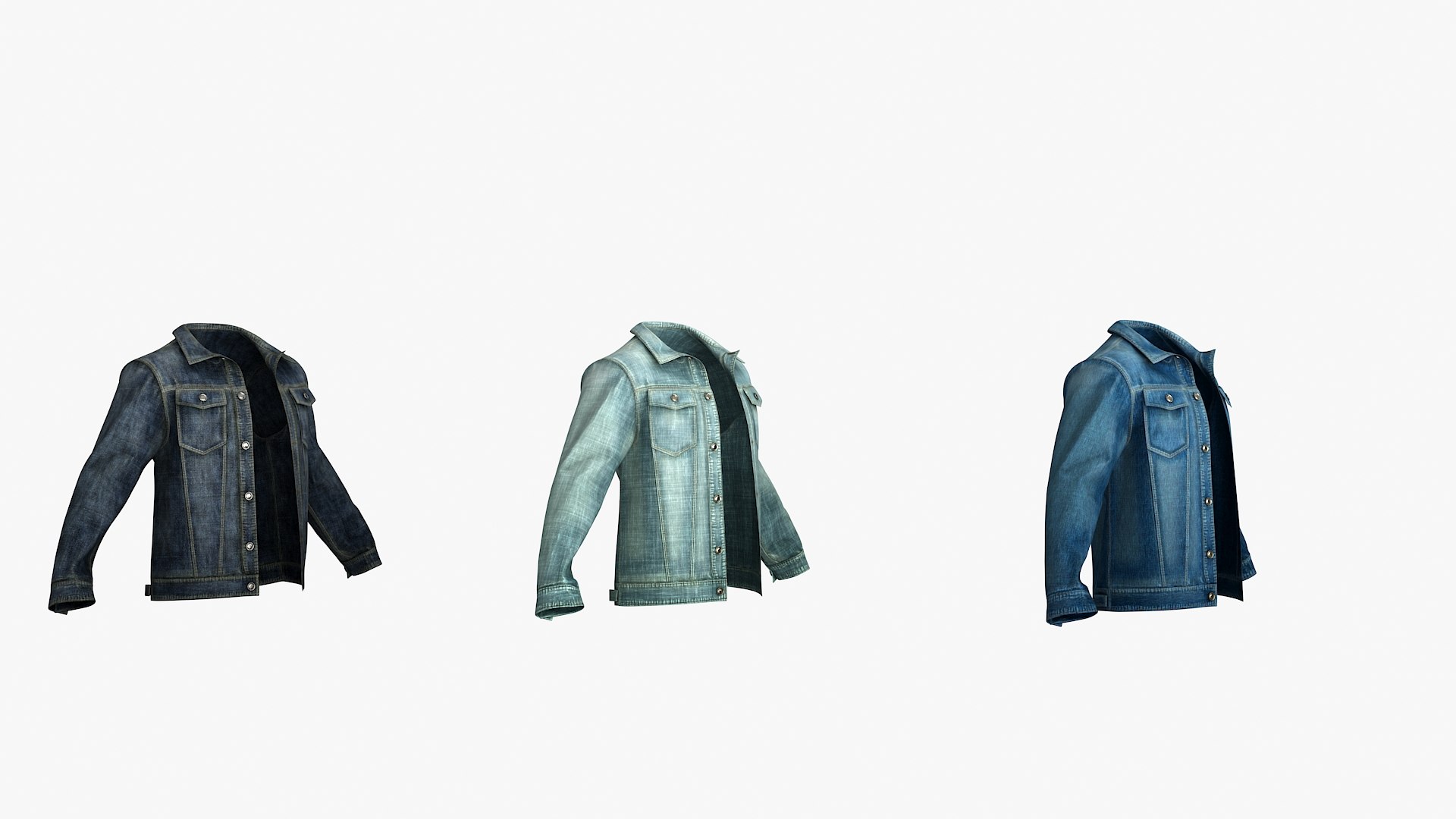 Male Female Denim Jacket Model - TurboSquid 2346575