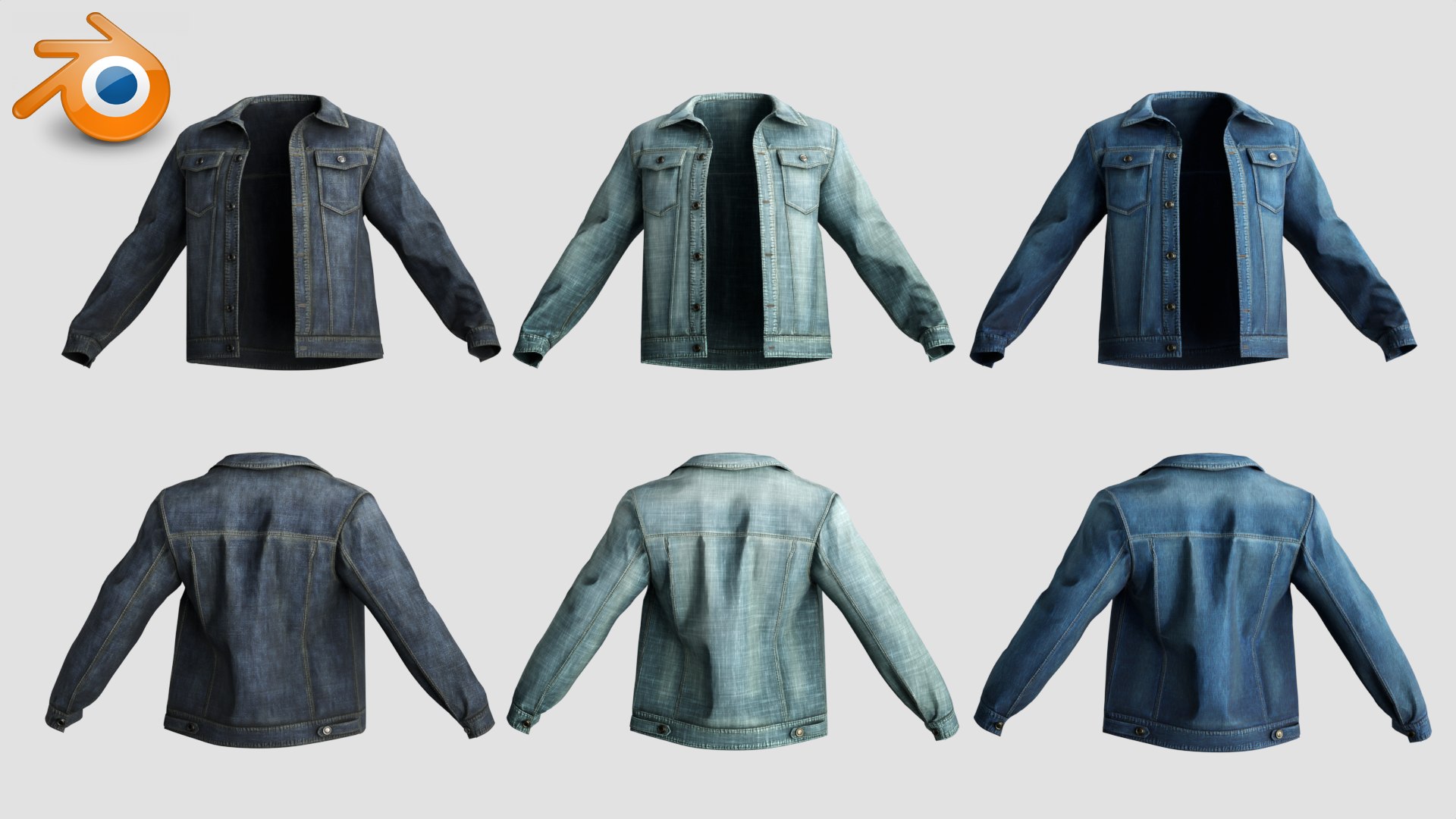 Male Female Denim Jacket Model - TurboSquid 2346575