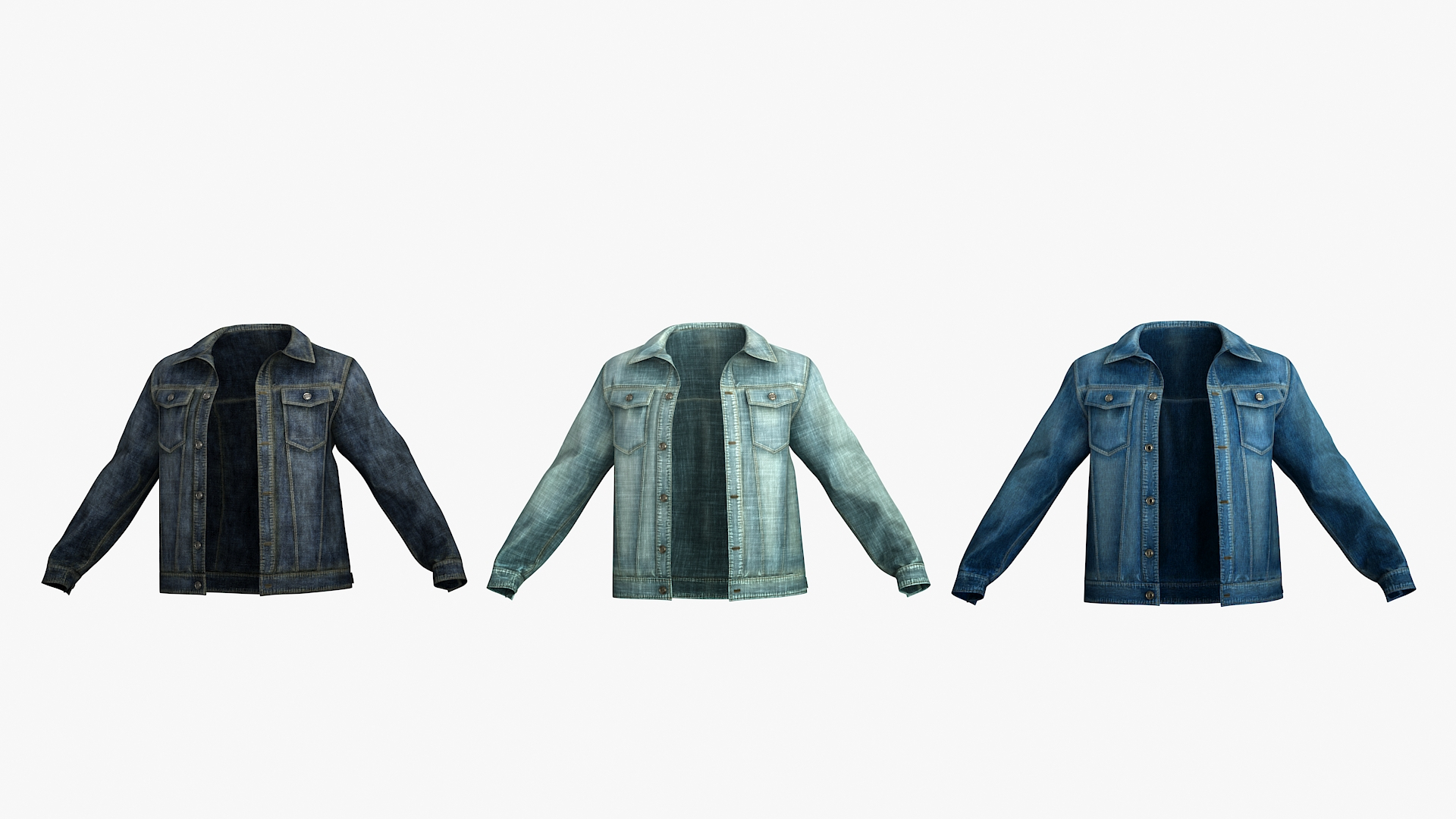 Male Female Denim Jacket Model - TurboSquid 2346575