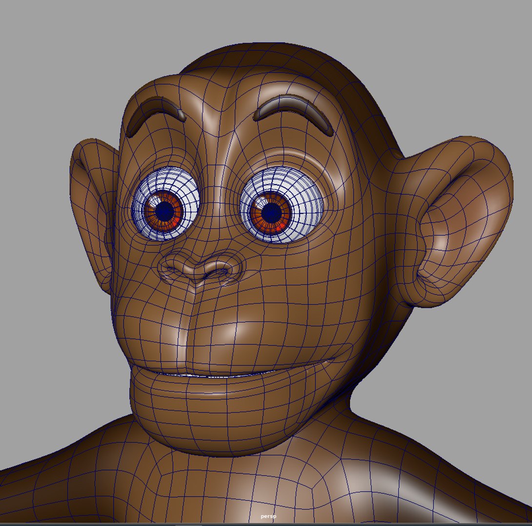 Monkey cartoon character 3D model - TurboSquid 1485592